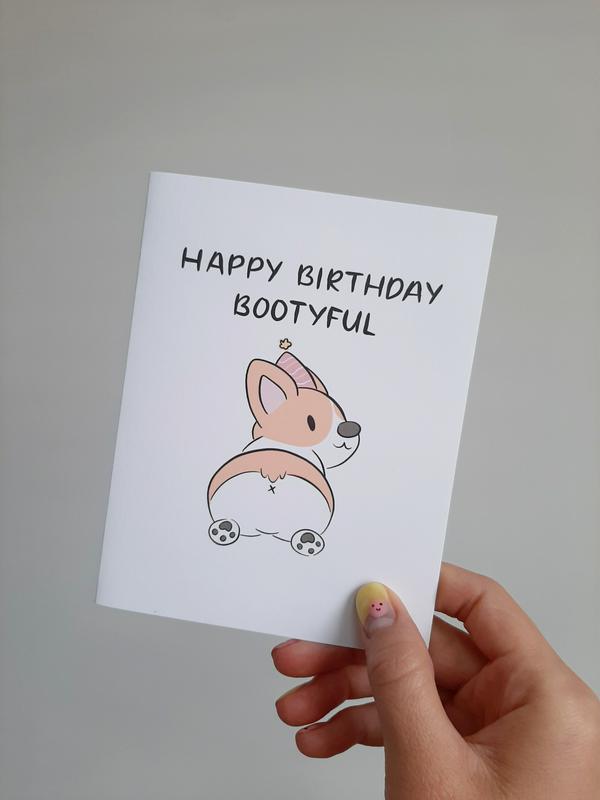 Happy Birthday Bootyful Greeting Card – inkbymi